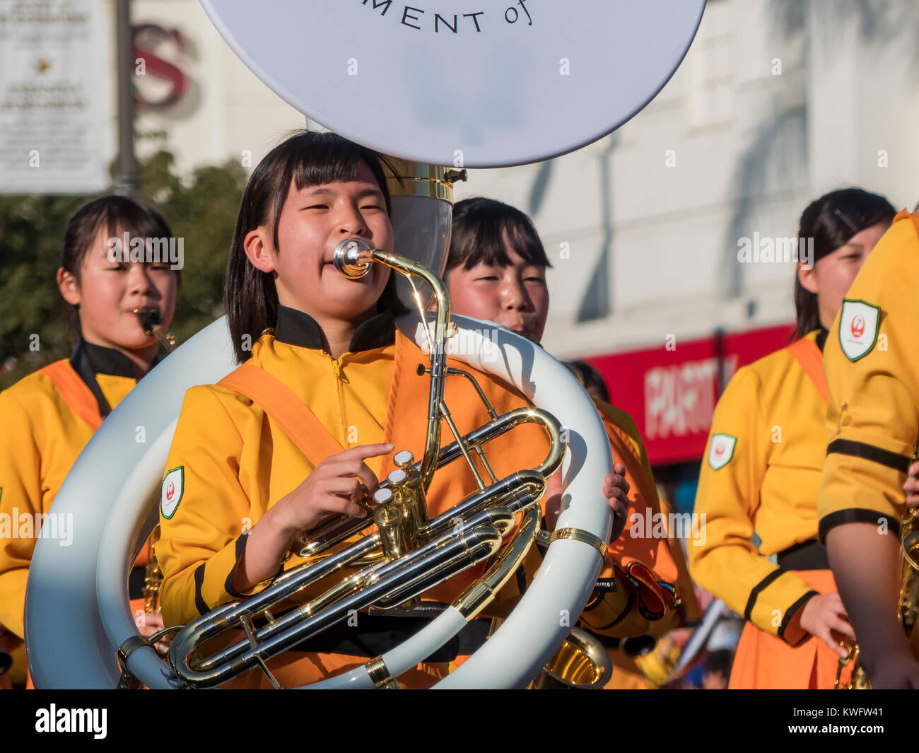 Pasadena, JAN 1: Japanese Kyoto Tachiba High School band show in the ...