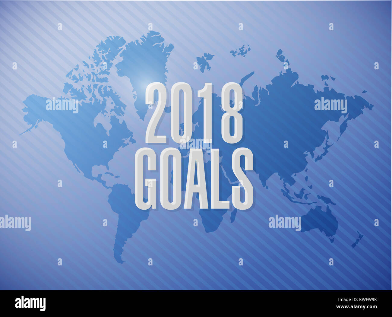 goals 2018 world map sign illustration design over white Stock Photo ...