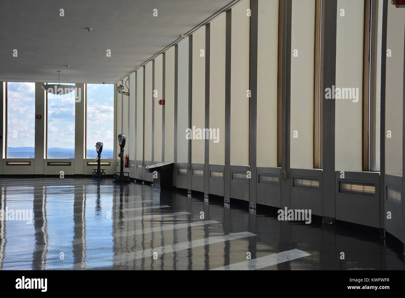 Interior of the Corning Tower 42nd floor Observation Deck at the ...