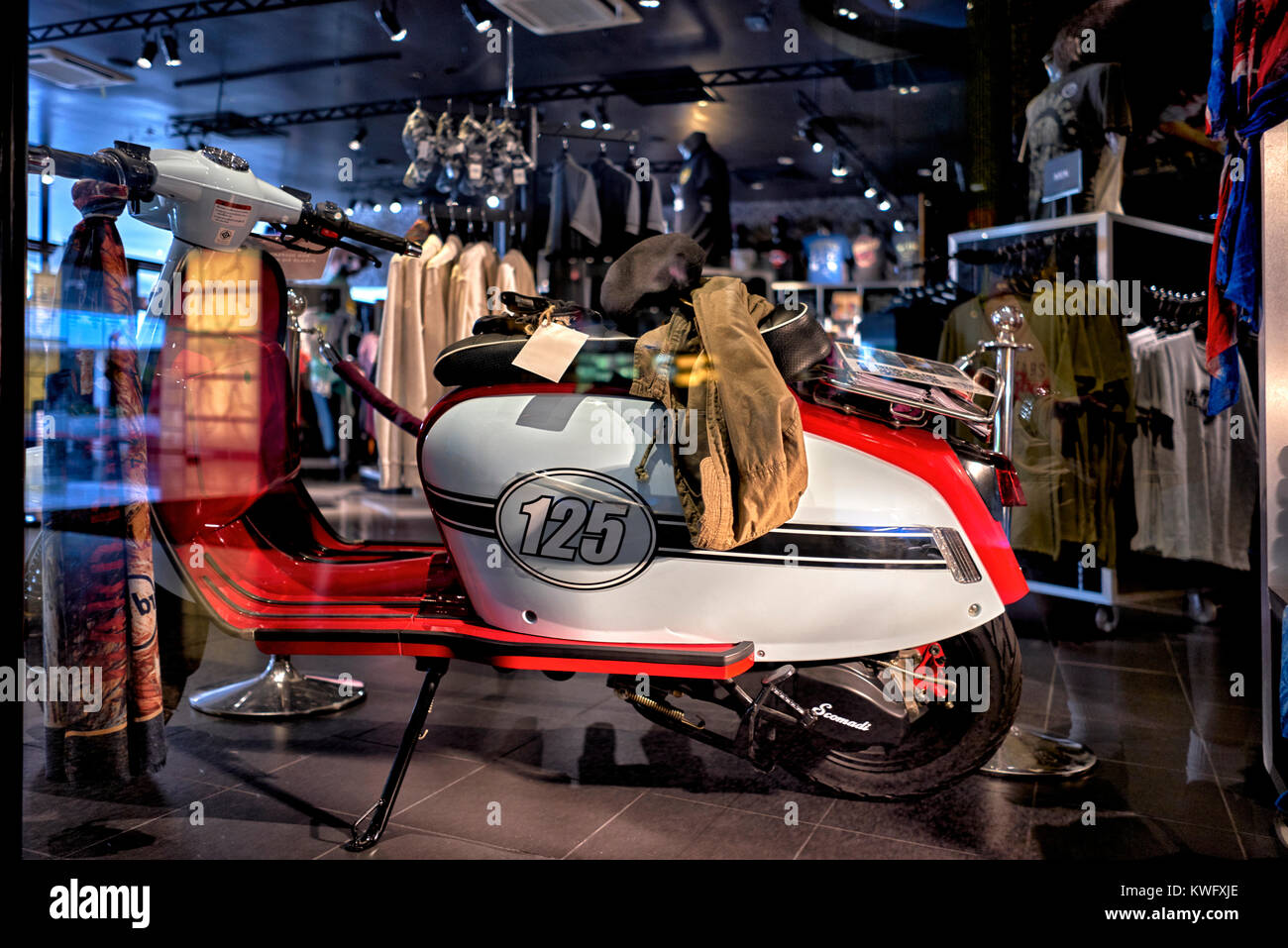 Window display of vintage and iconic 60's memorabilia. Hard Rock Hotel ...