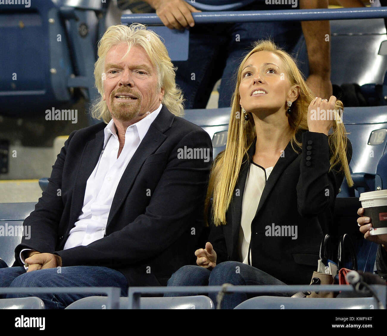 Richard branson with jelena ristic hi-res stock photography and images ...