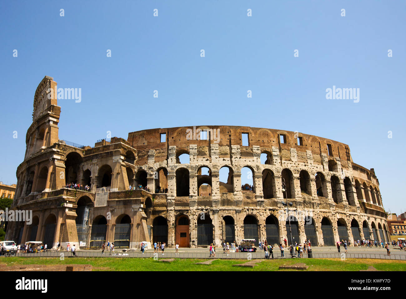Ruins of great stadium Colosseum, Rome, Italy Stock Photo - Alamy