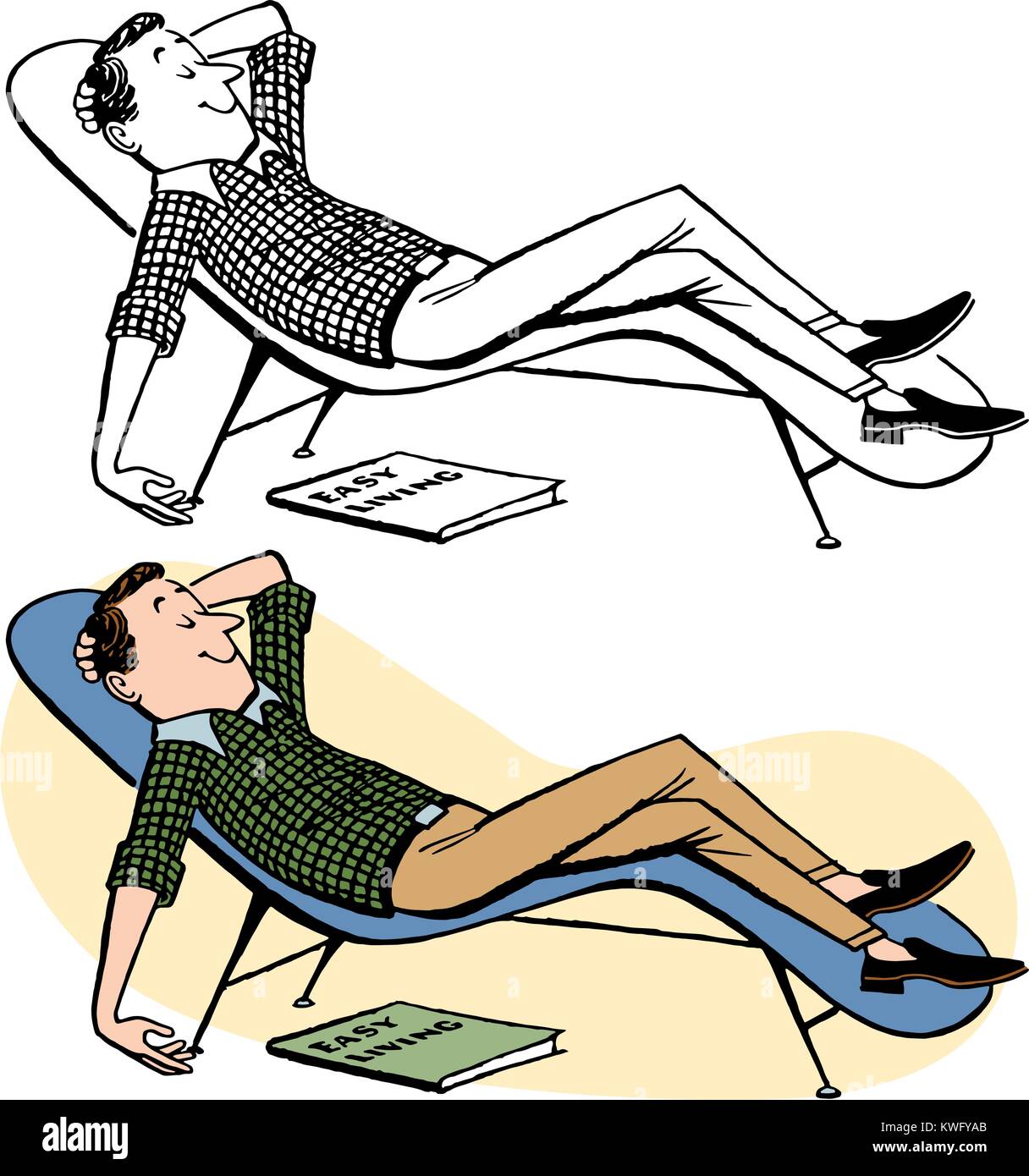 Lazy person chair Stock Vector Images - Alamy