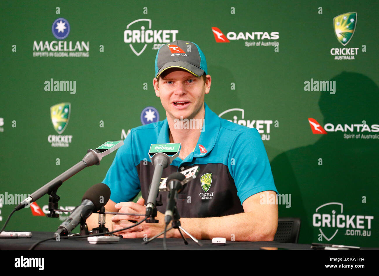 Australia's Steve Smith during a press conference at Sydney Cricket ...