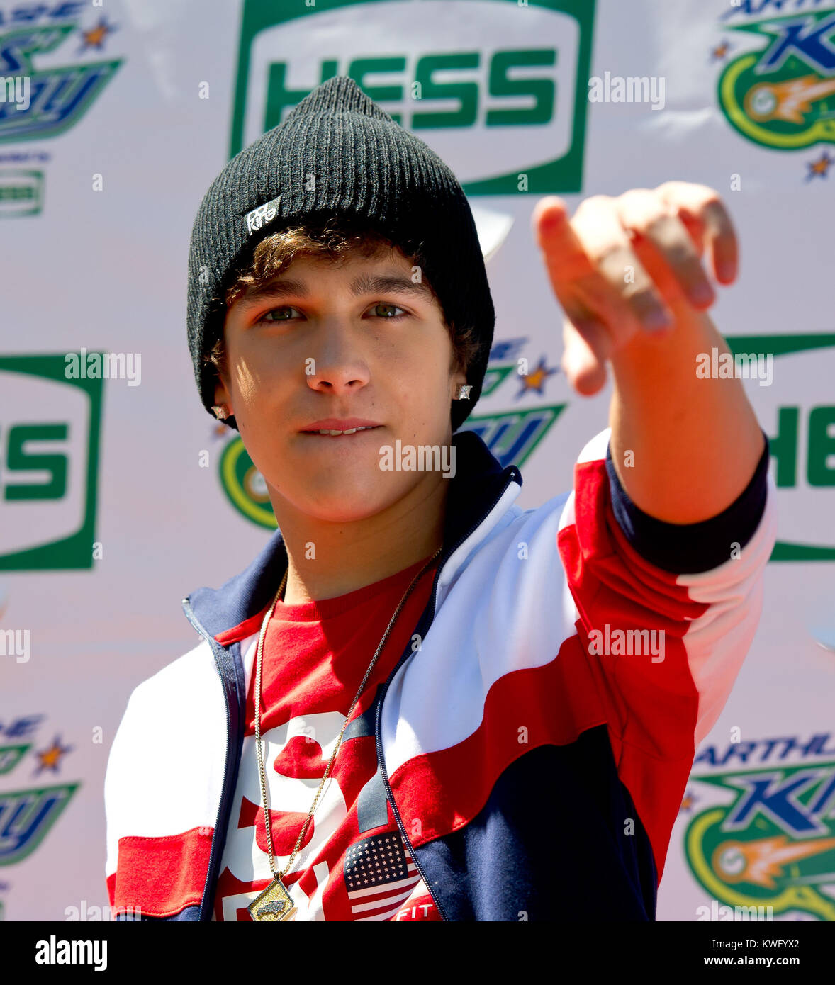 FLUSHING, NY - AUGUST 24: Austin Mahone attends Arthur Ash kids day at ...