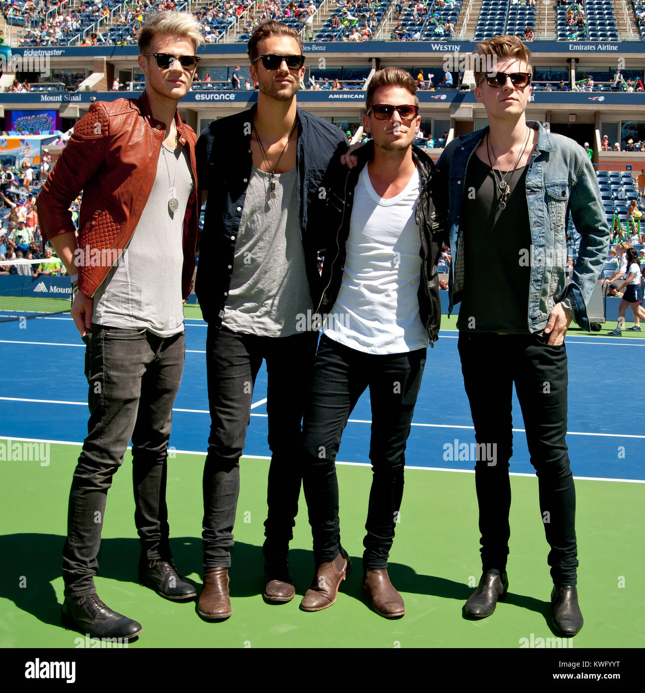 FLUSHING, NY - AUGUST 24: Lawson, Andy Brown, Ryan Fletcher, Joel Peat ...