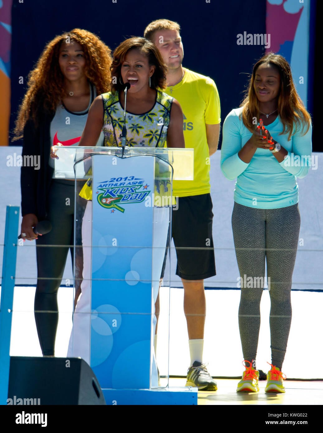 FLUSHING, NY - AUGUST 24: Michelle Obama Serena Williams attends Arthur ...