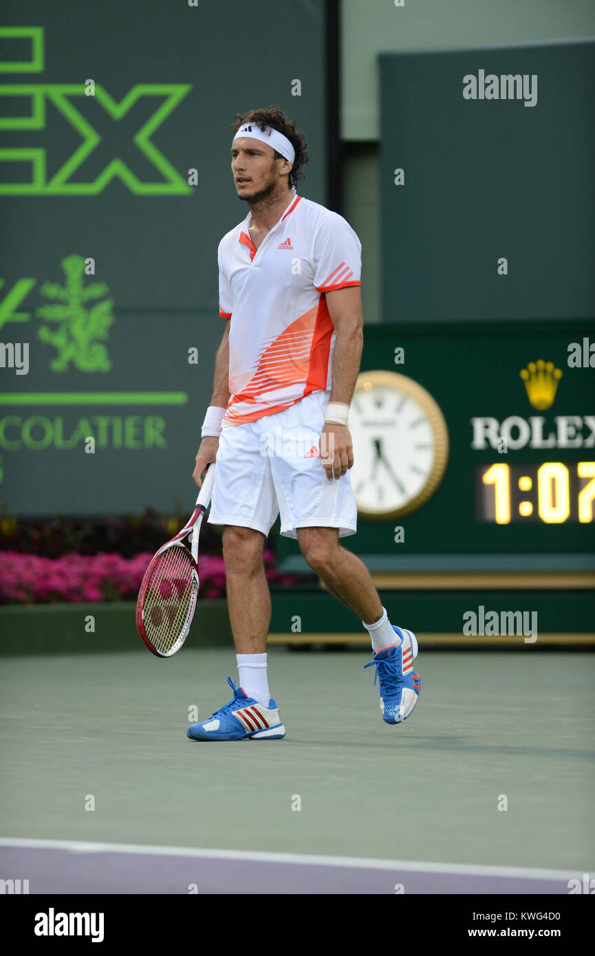 KEY BISCAYNE, FL - MARCH 27: Juan Monaco of Argentina defeats Andy ...