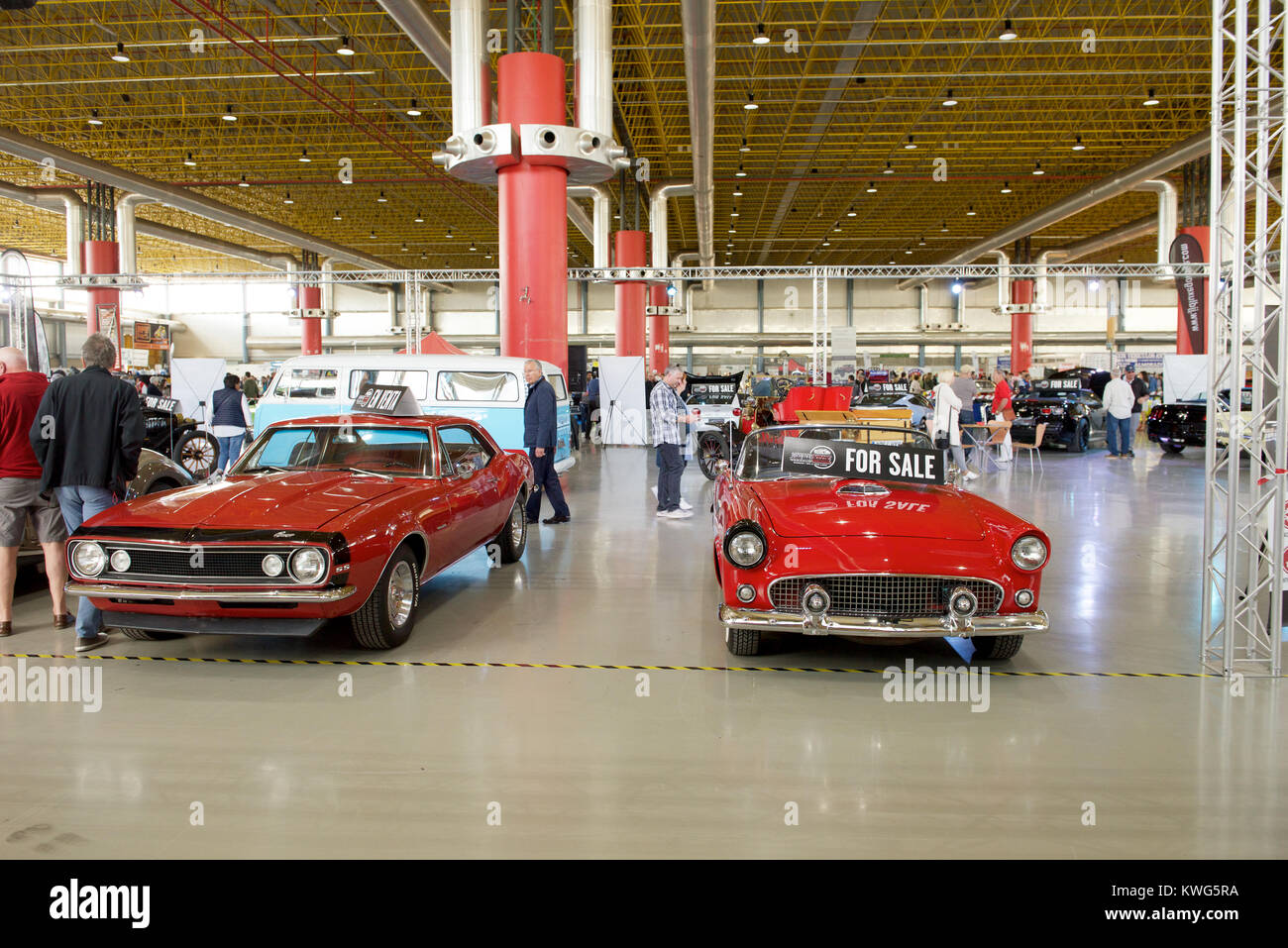 Red sports car for sale at a classic car show Stock Photo - Alamy