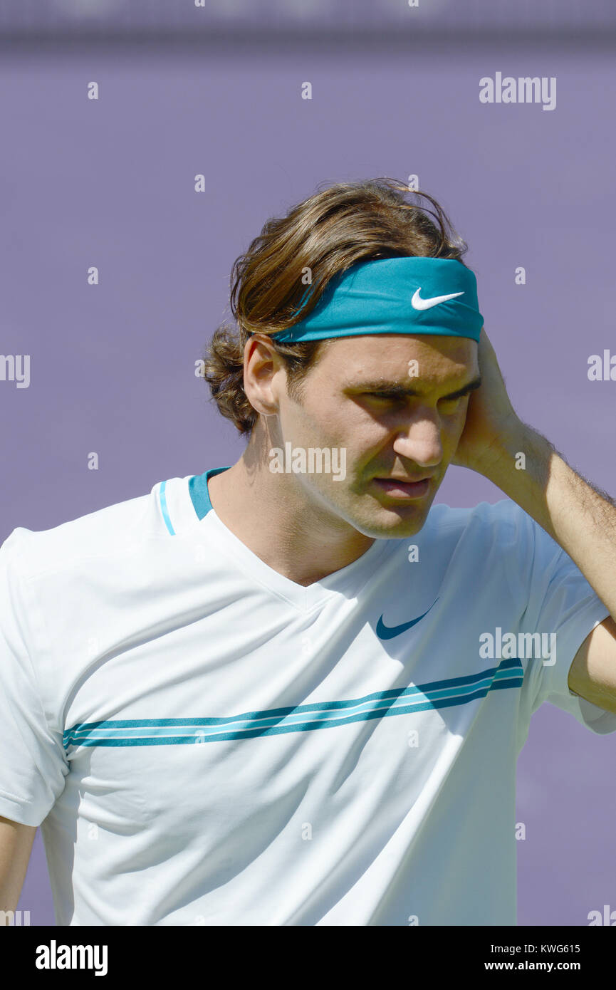 KEY BISCAYNE, FL - MARCH 24: Roger Federer of Switzerland in action ...
