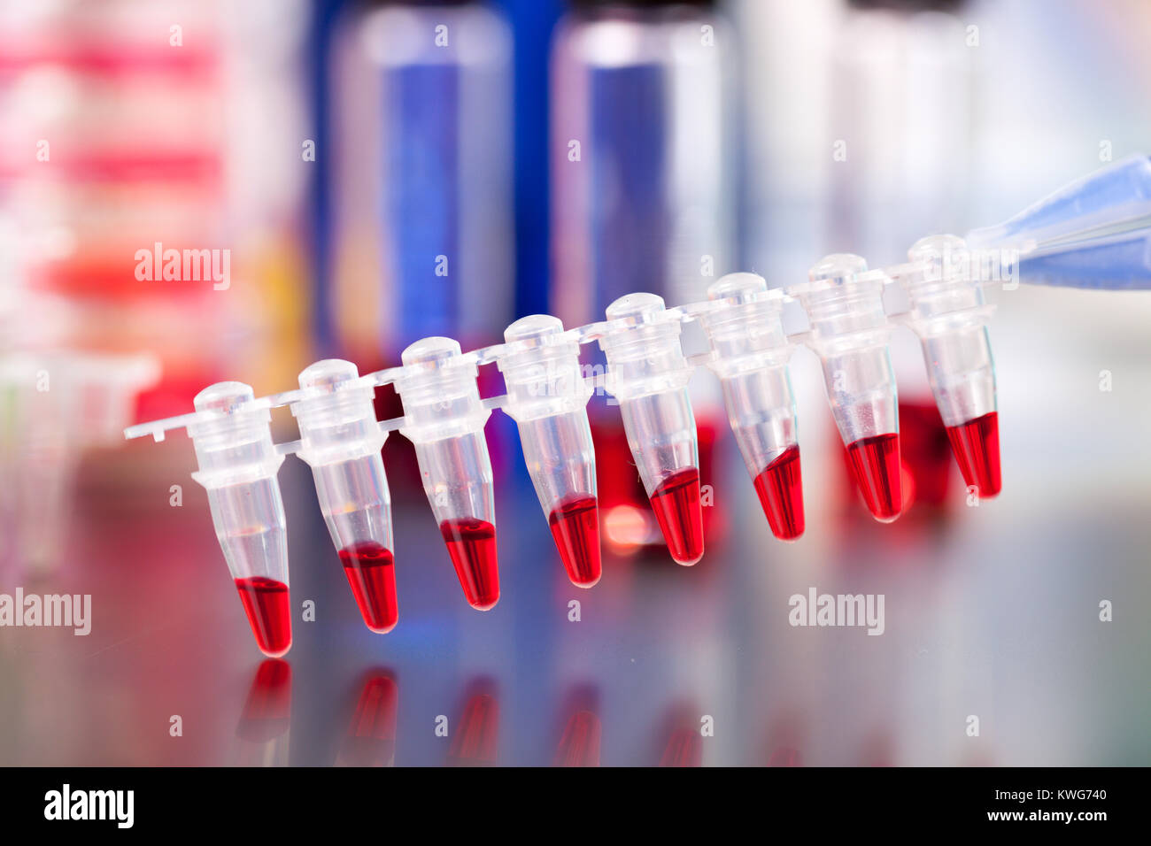 PCR micro tubes strips Stock Photo - Alamy