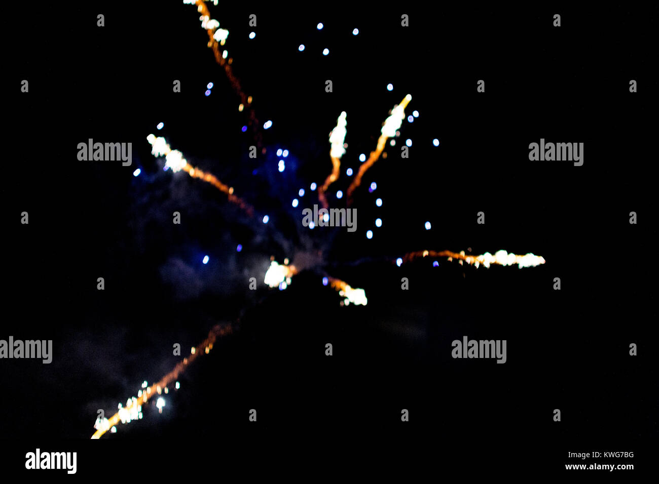 fireworks out of focus bokeh Stock Photo - Alamy