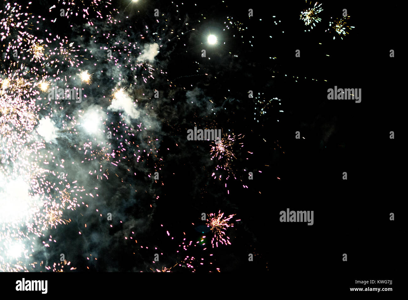 fireworks explosion of color Stock Photo - Alamy