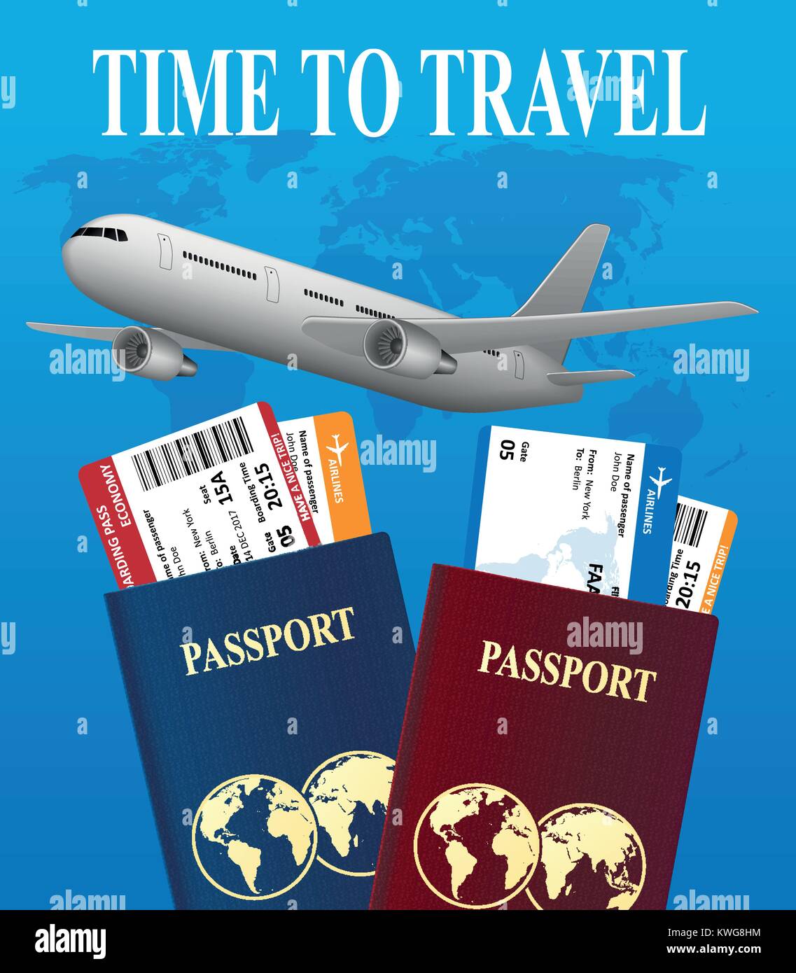 Air Travel International Vacation Concept Business Travel Banner With