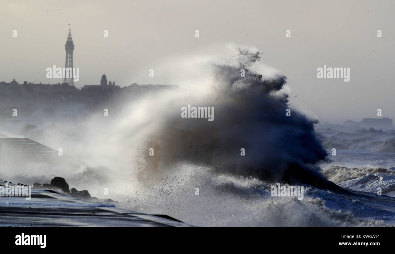 Big waves crash over sea walls hi-res stock photography and images - Alamy