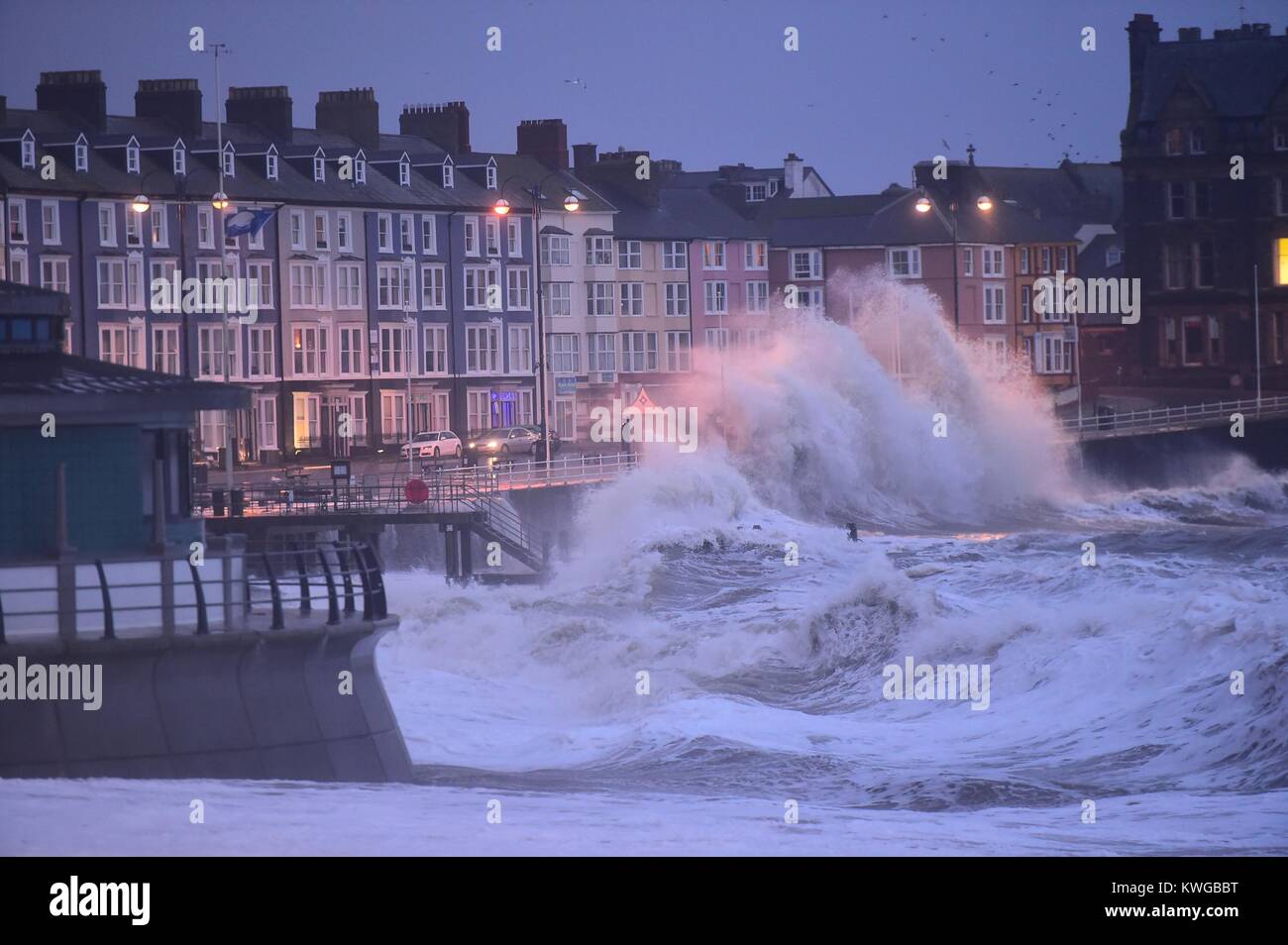 Aberystwyth Wales UK, Wednesday 03 January 2018 UK Weather : Storm ...