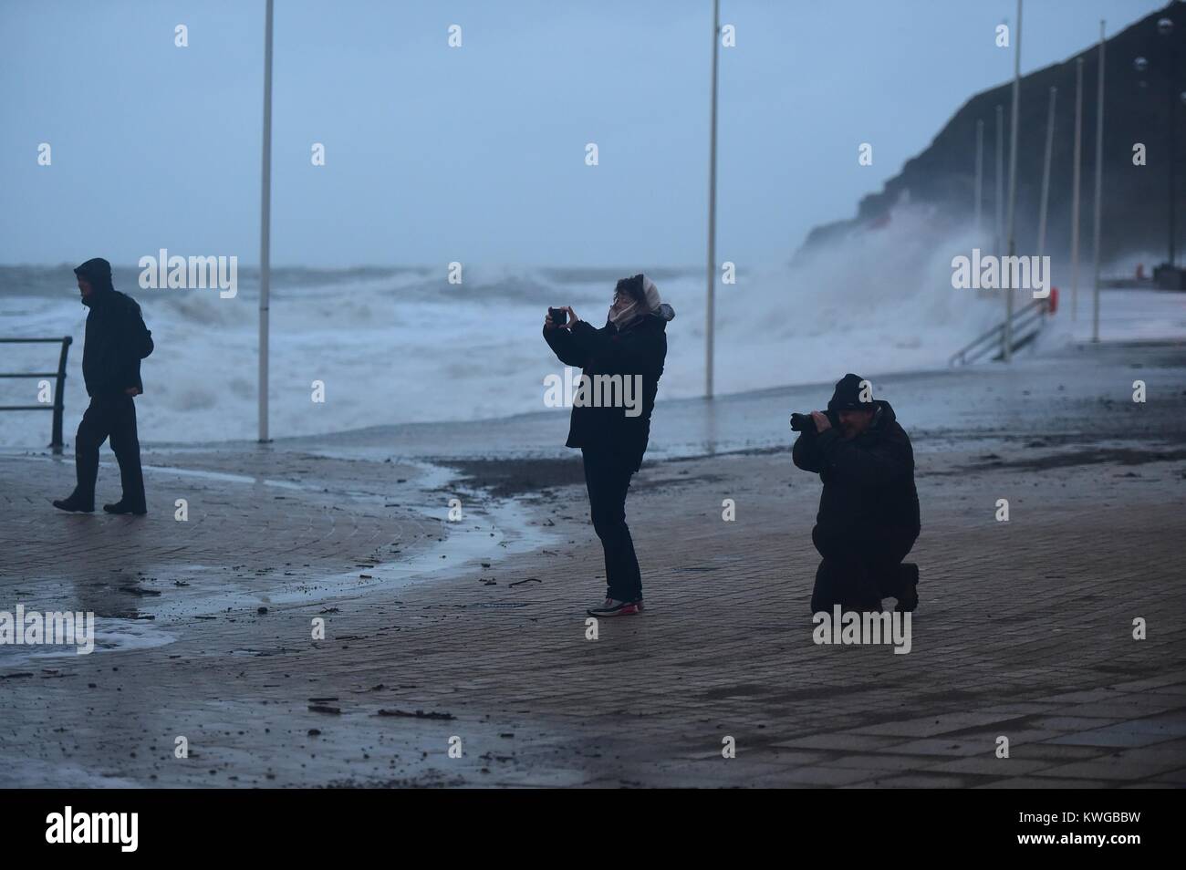 Aberystwyth Wales UK, Wednesday 03 January 2018 UK Weather : Storm ...