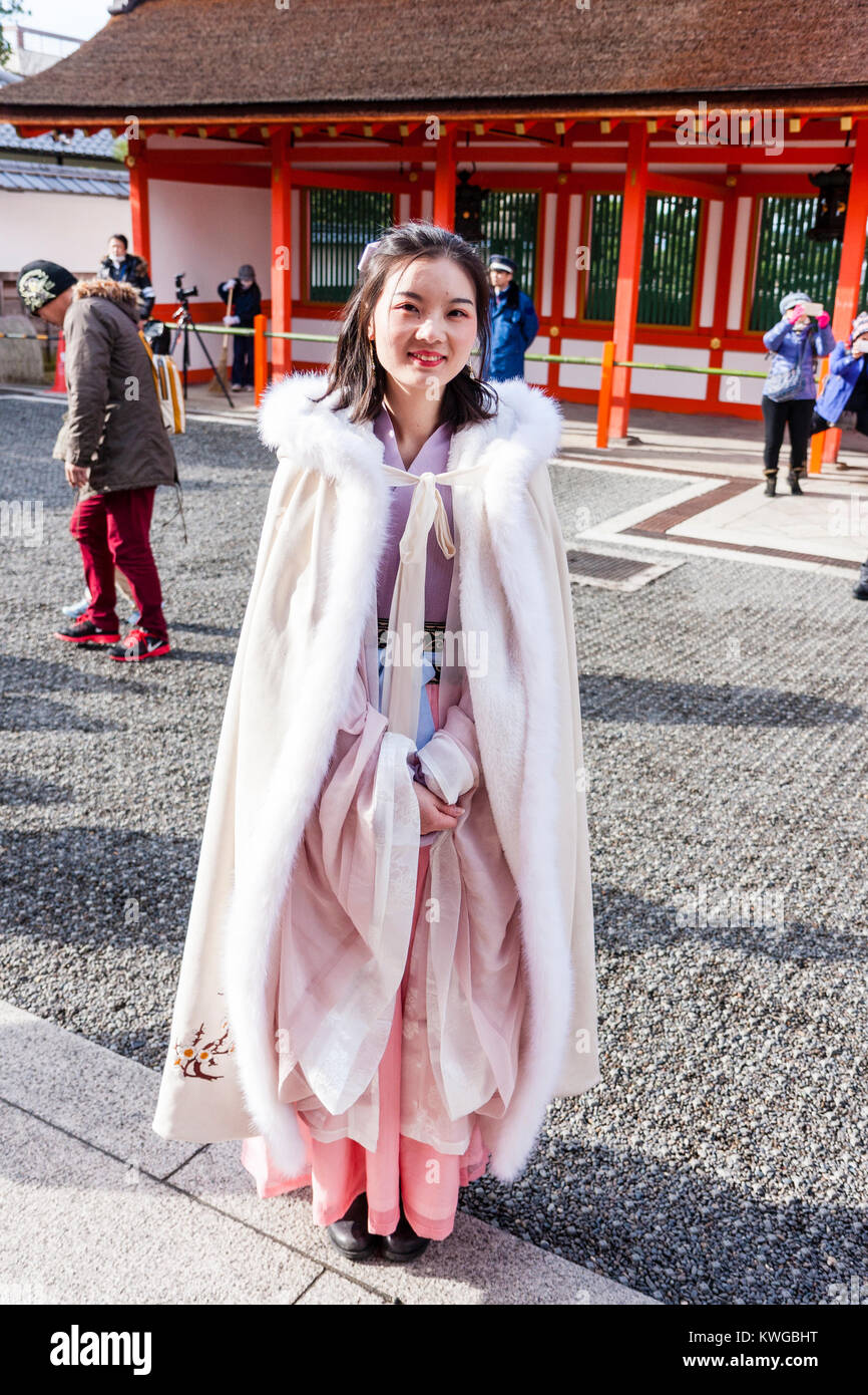 Japan, Kyoto, Fushimi Inari Taisha. Chinese young woman in her 20s ...