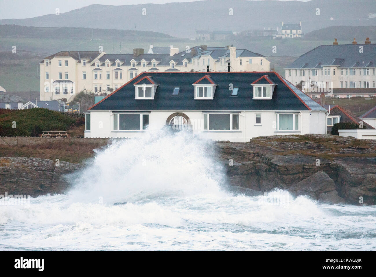 Anglesey, UK. 2018. UK Weather. A severe Met Office warning has been ...