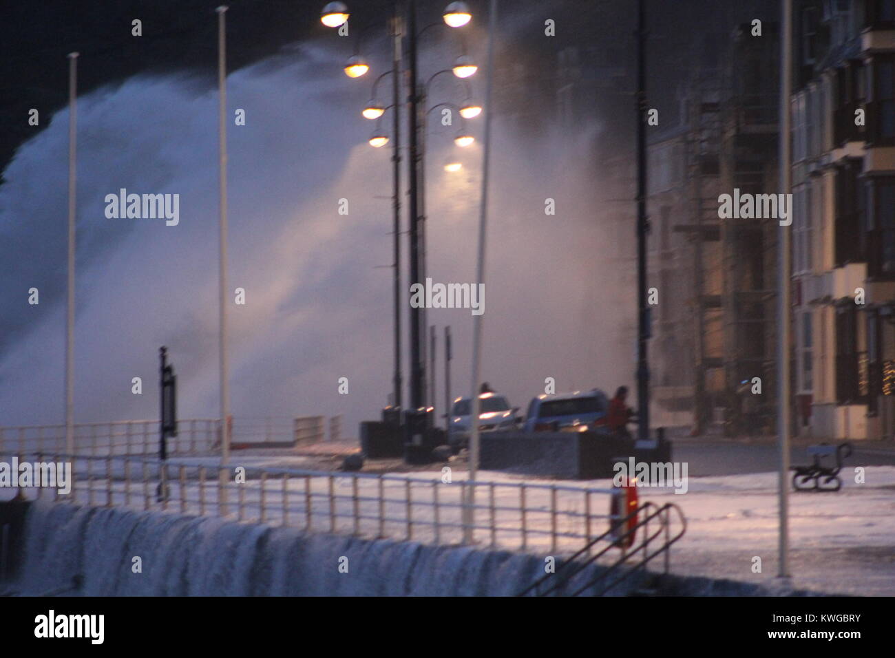 Aberystwyth Wales. 3rd Jan, 2018. UK Weather. Storm Eleanor hits the ...