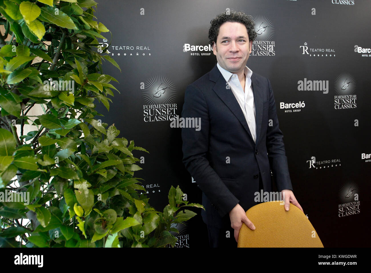 Madrid, Spain. 03rd Jan, 2018. Maestro Gustavo Dudamel, of Venezuela ...