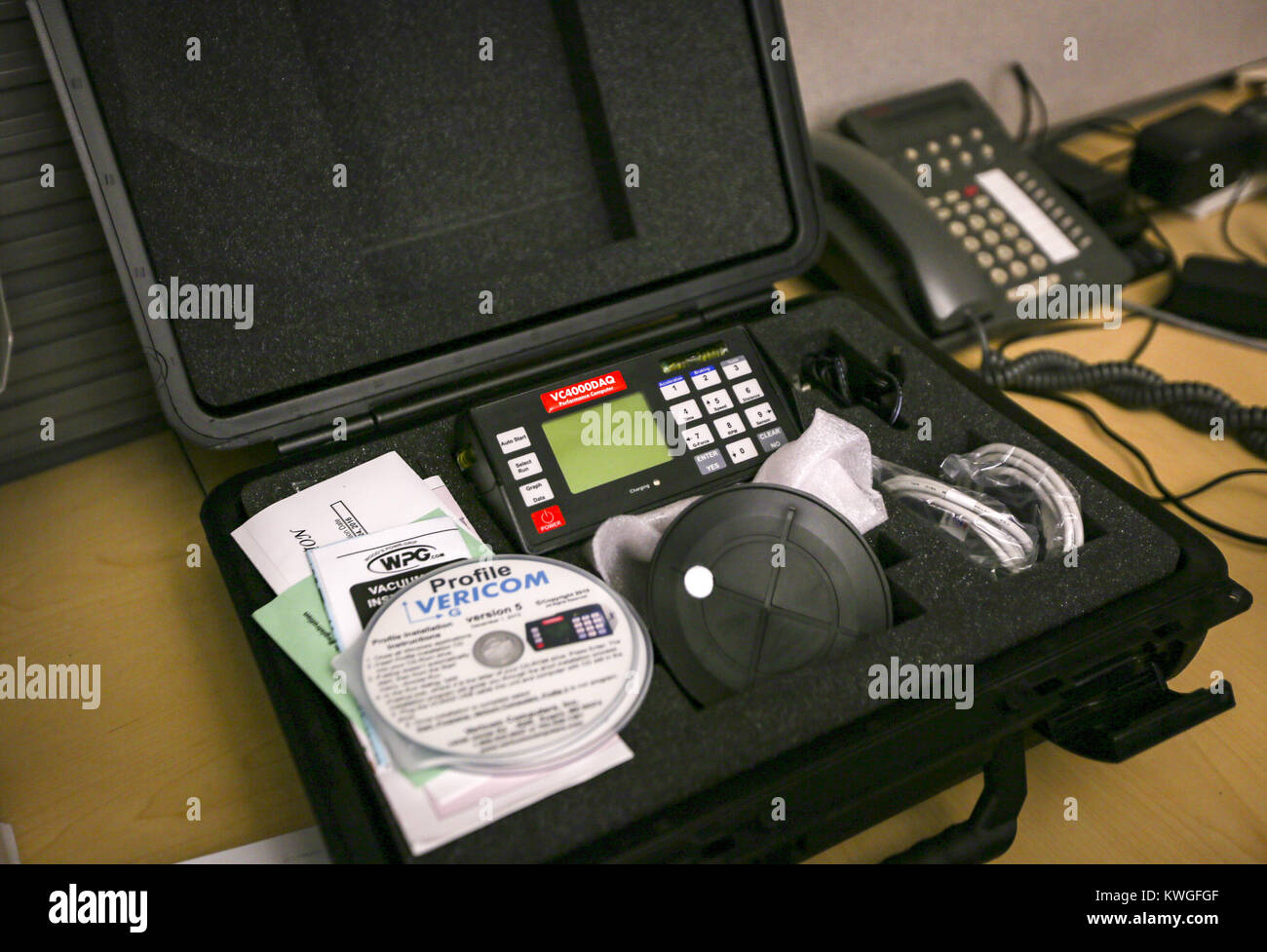 Davenport, Iowa, USA. 2nd Feb, 2017. An accelerometer computer is seen ...