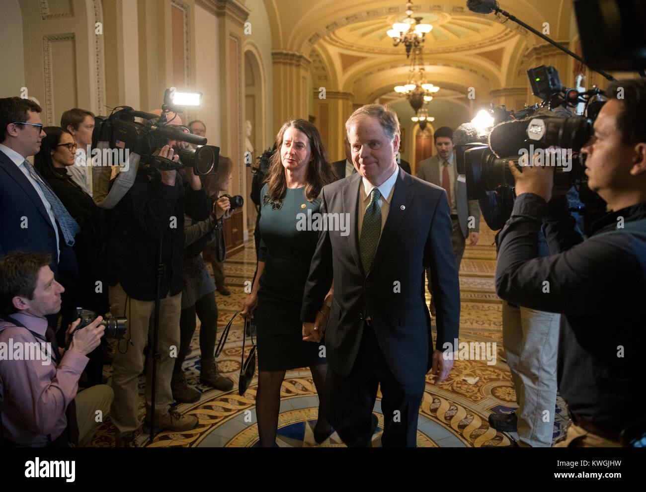 Newly sworn-in United States Senator Doug Jones (Democrat of Alabama ...