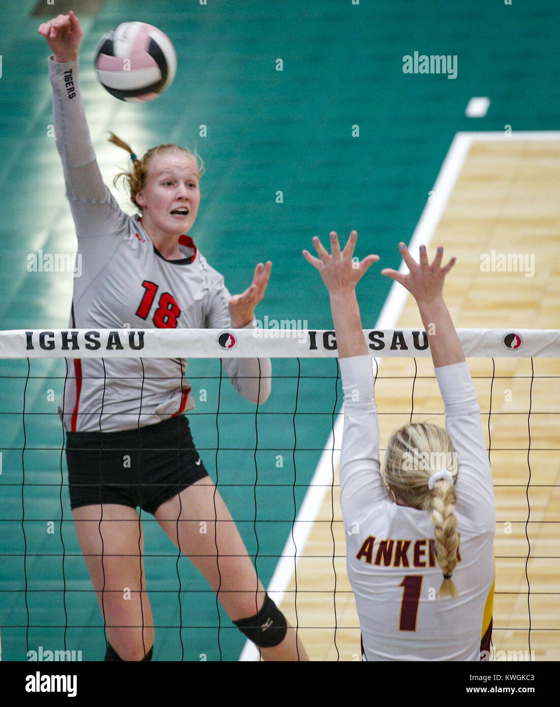 Cedar Rapids, Iowa, USA. 10th Nov, 2016. Cedar Falls' Cynthia Wolf (18 ...