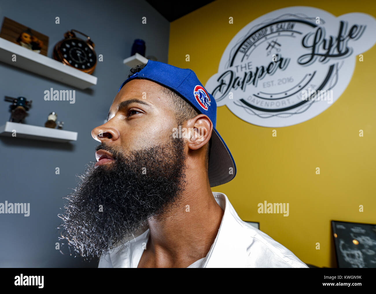 Davenport, Iowa, USA. 26th Aug, 2016. Hank Davis poses for a photo to ...