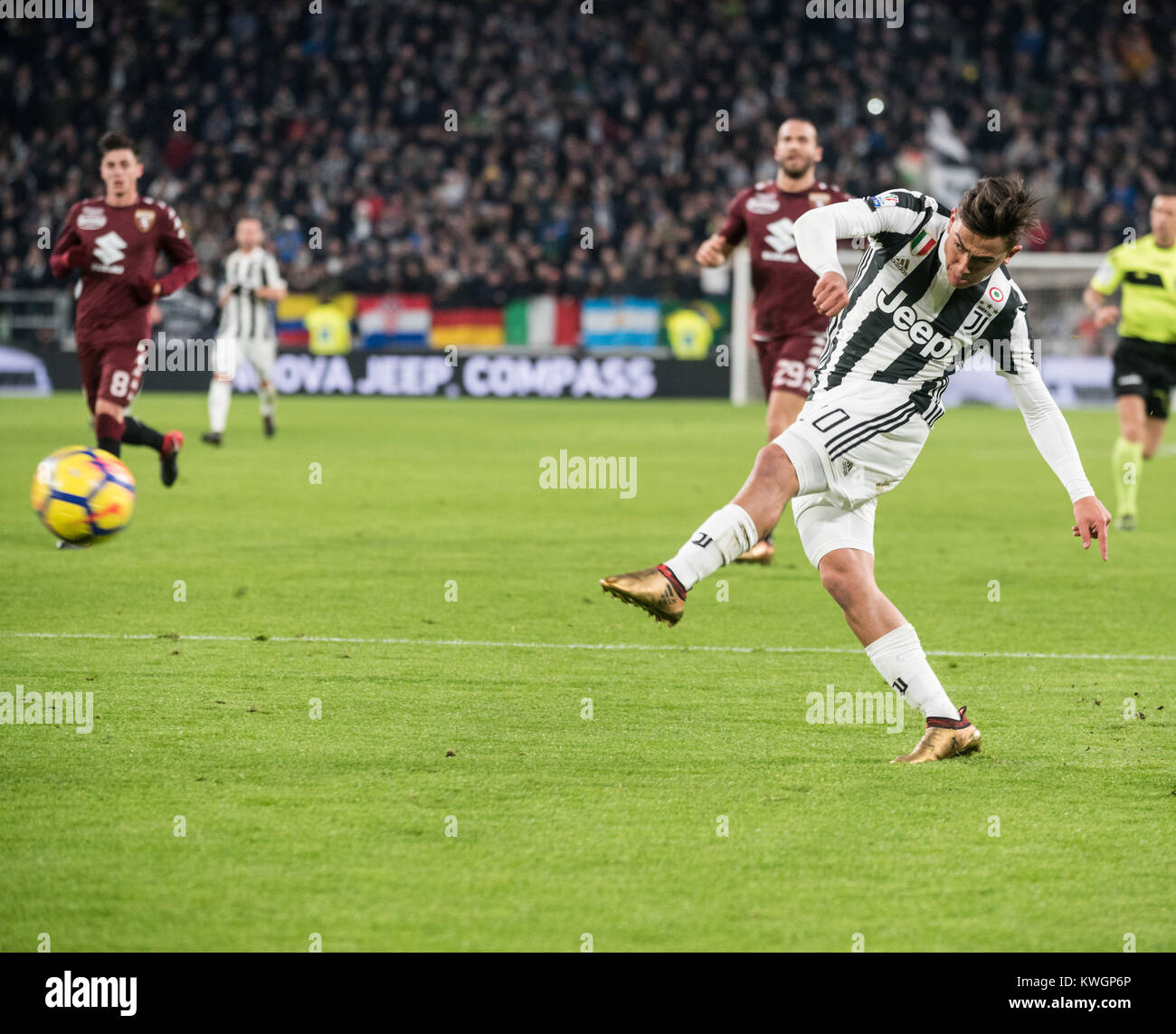 Turin, Italy. 03rd Jan, 2018. Paulo Dybala (Juventus FC) during the Tim ...