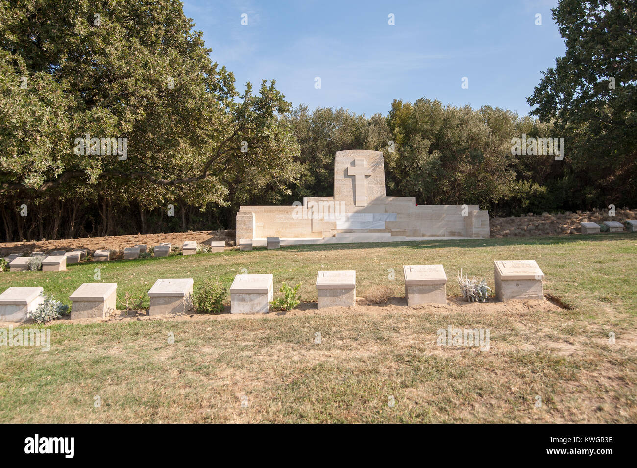 panorama of cemetery beach at the Anzac cove in Gallipoli Gelibolu ...