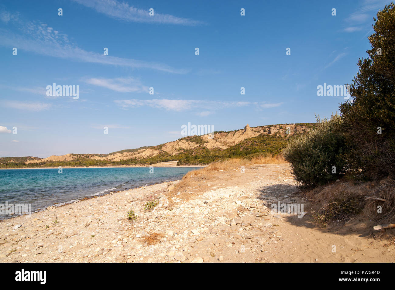 panorama of cemetery beach at the Anzac cove in Gallipoli Gelibolu ...