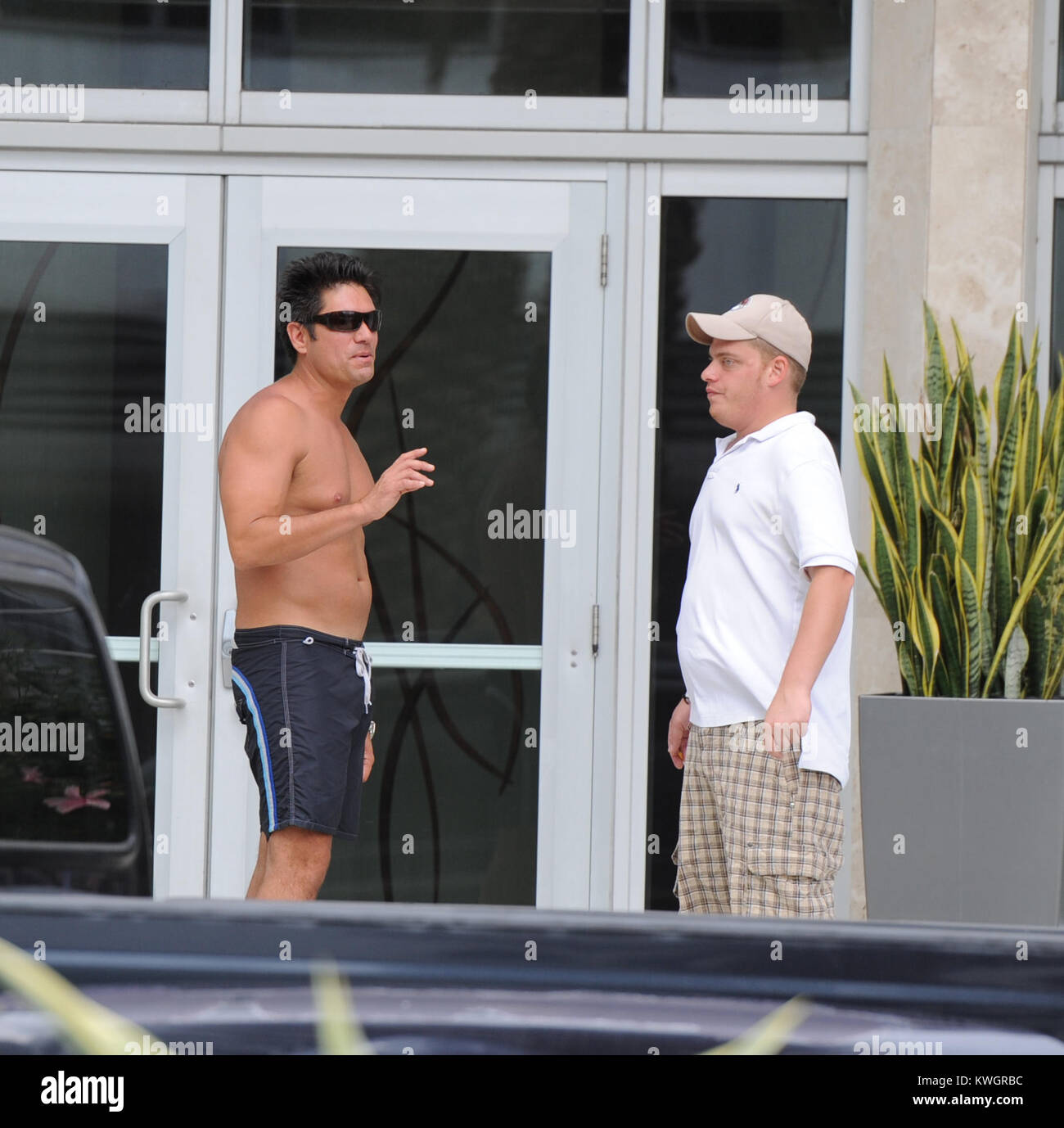 MIAMI BEACH , FL - JULY 3: (EXCLUSIVE COVERAGE) Louis Aguirre out and ...