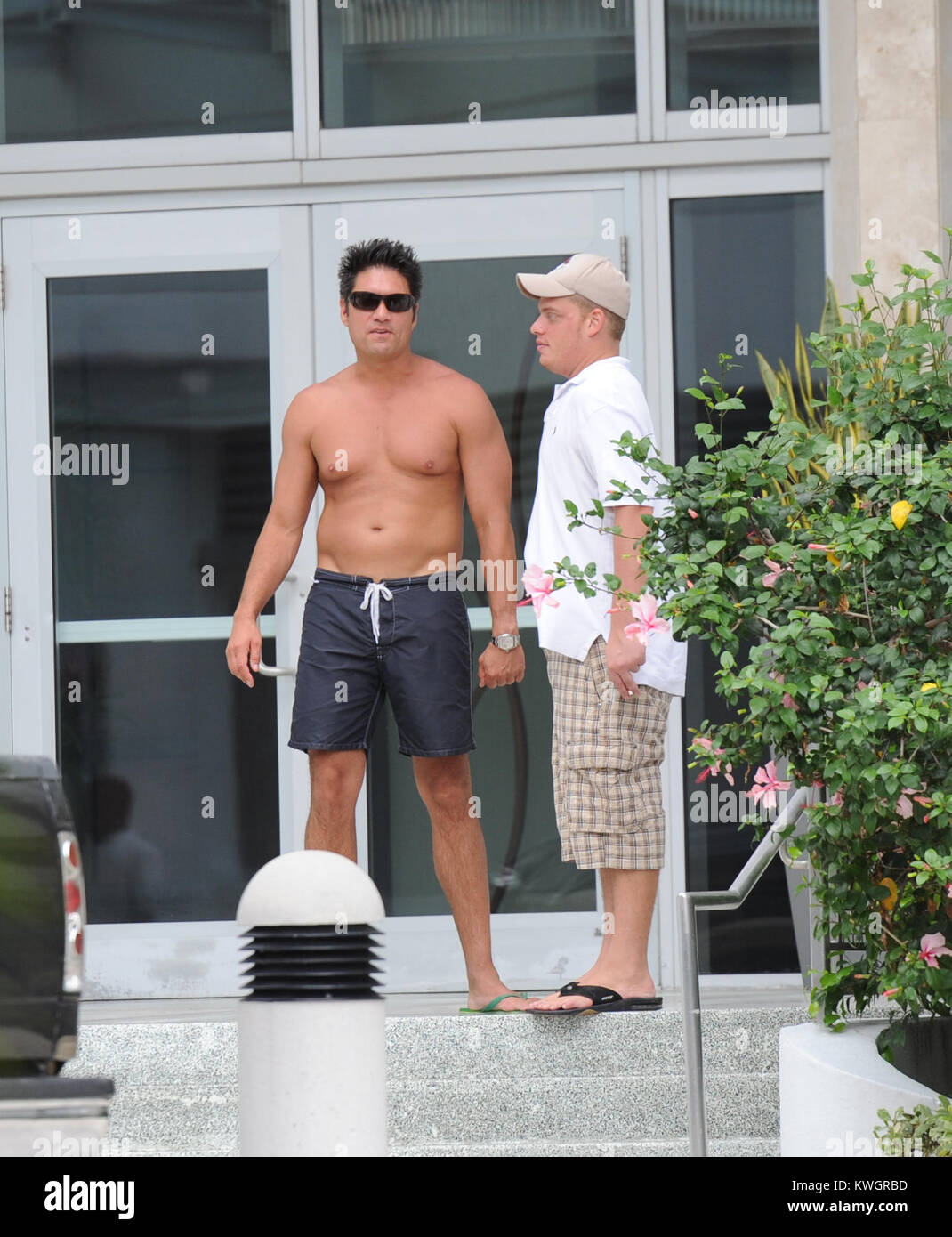 MIAMI BEACH , FL - JULY 3: (EXCLUSIVE COVERAGE) Louis Aguirre out and ...