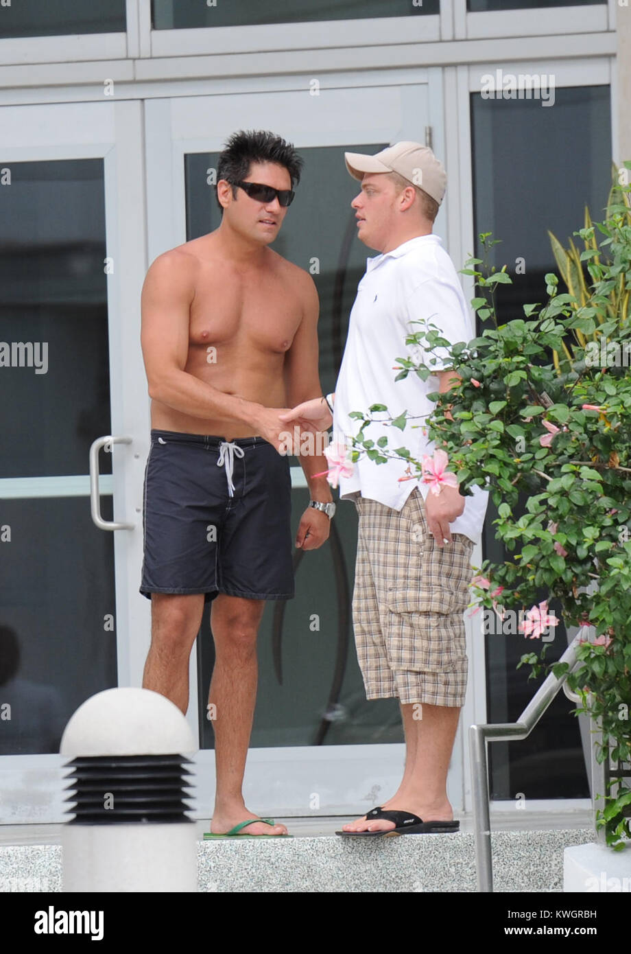MIAMI BEACH , FL - JULY 3: (EXCLUSIVE COVERAGE) Louis Aguirre out and about with his "Man Boobs ...