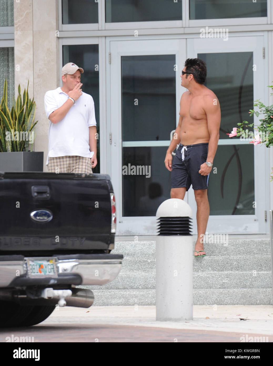 MIAMI BEACH , FL - JULY 3: (EXCLUSIVE COVERAGE) Louis Aguirre out and ...
