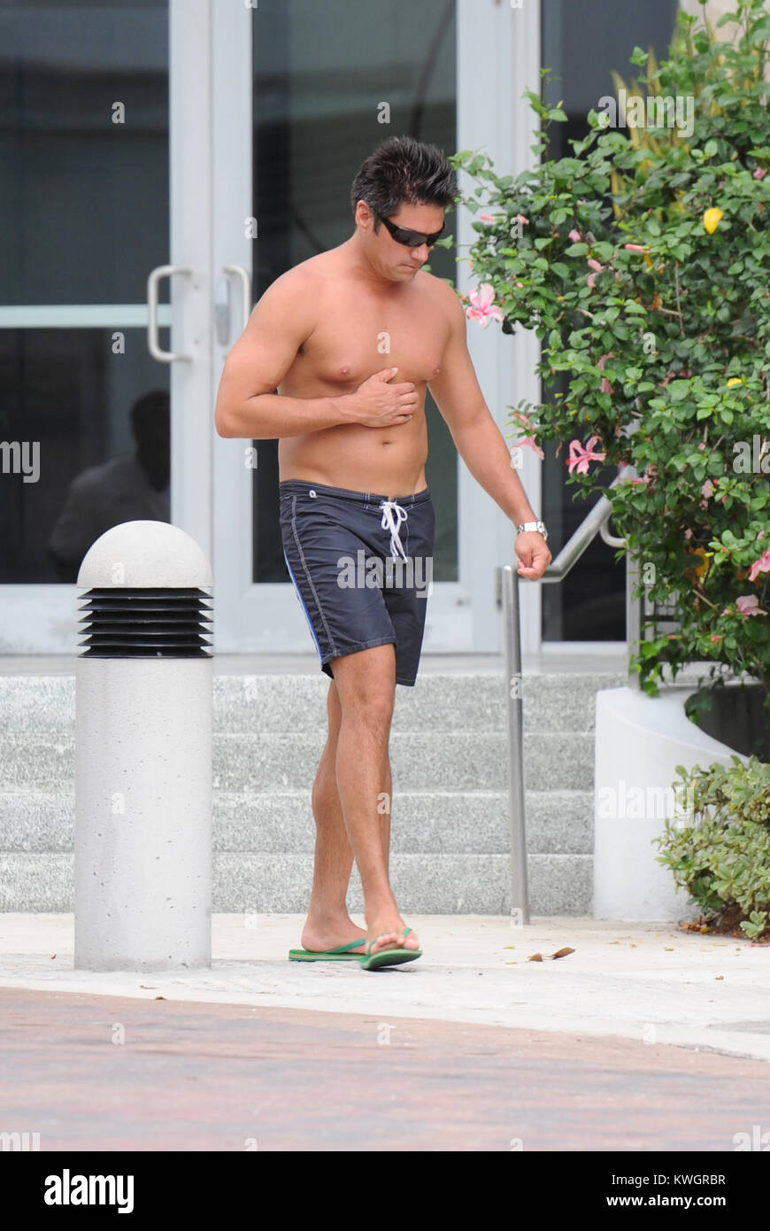 MIAMI BEACH , FL - JULY 3: (EXCLUSIVE COVERAGE) Louis Aguirre out and ...