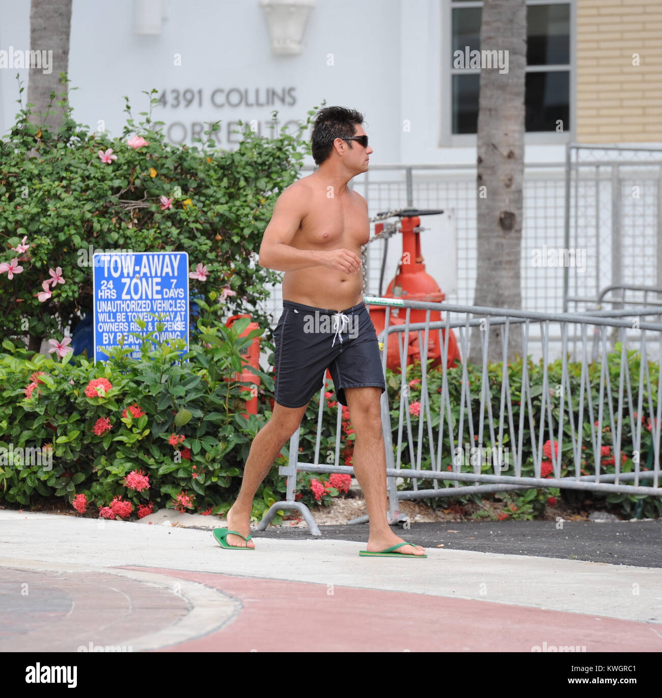 MIAMI BEACH , FL - JULY 3: (EXCLUSIVE COVERAGE) Louis Aguirre out and ...