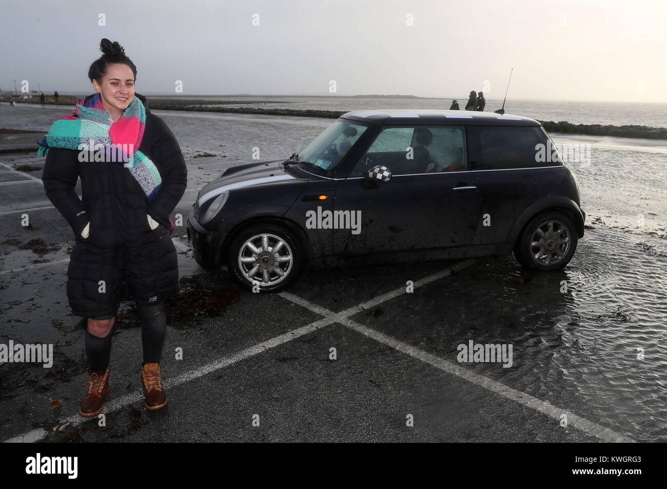 Selina Callaghan, from Kerrykeel, Donegal, at the car park on Salthill ...