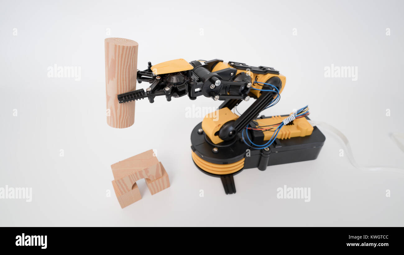 Plastic robot arm model Stock Photo - Alamy