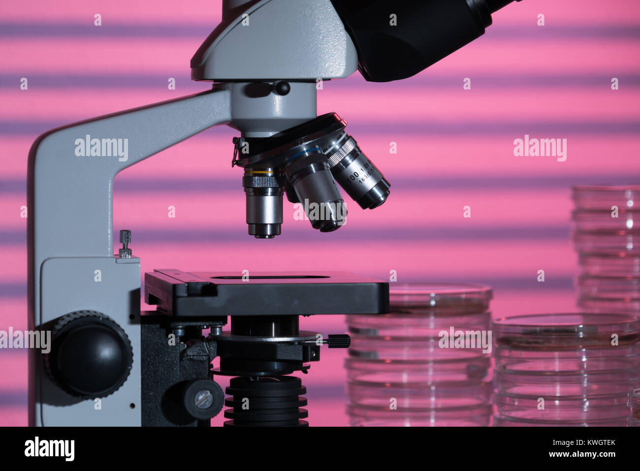 microscope in the laboratory Stock Photo - Alamy