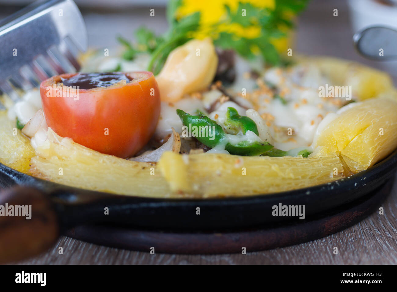 yuca with beef, Brazil Stock Photo - Alamy