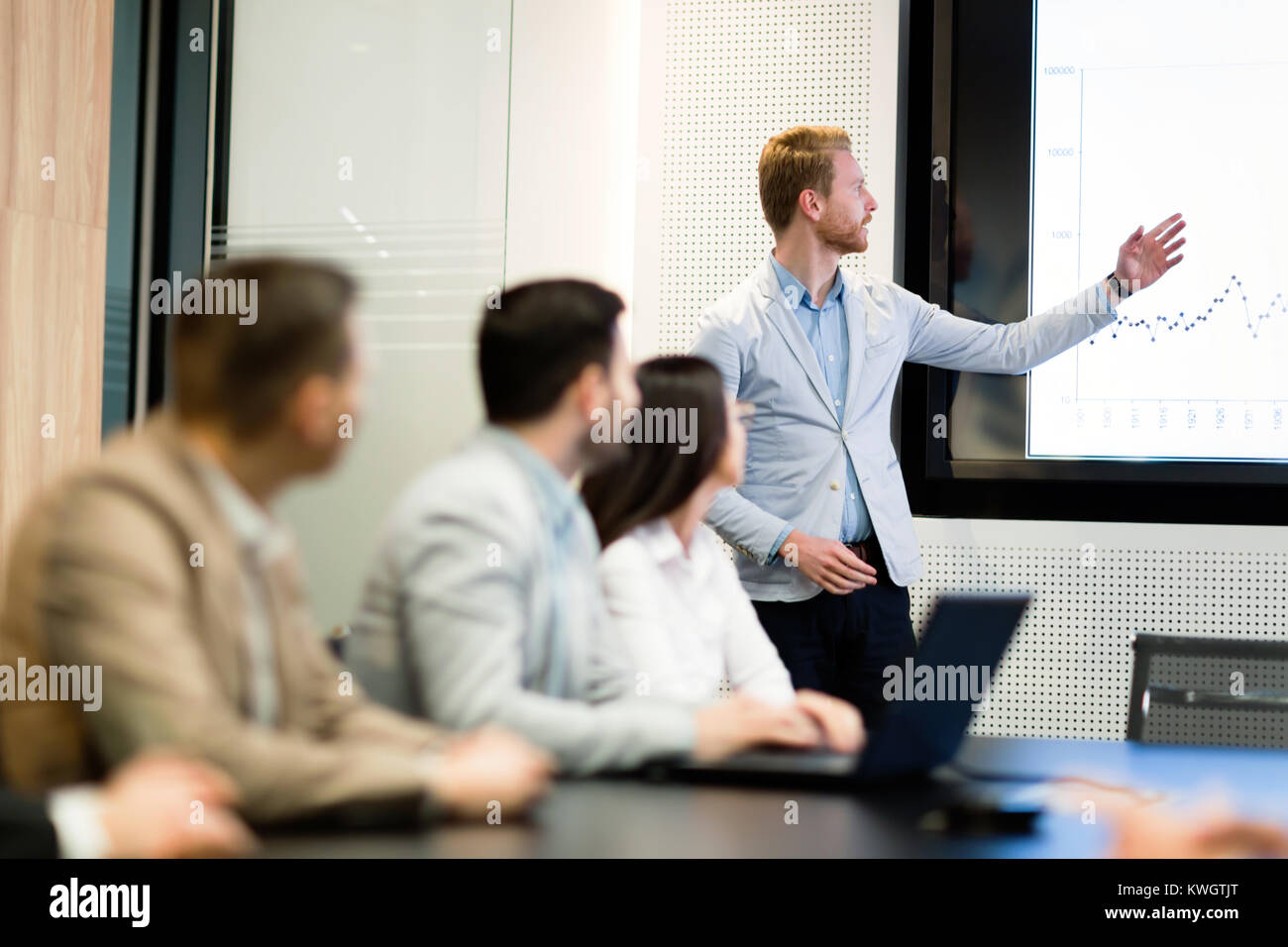 Picture of business seminar in conference room Stock Photo - Alamy