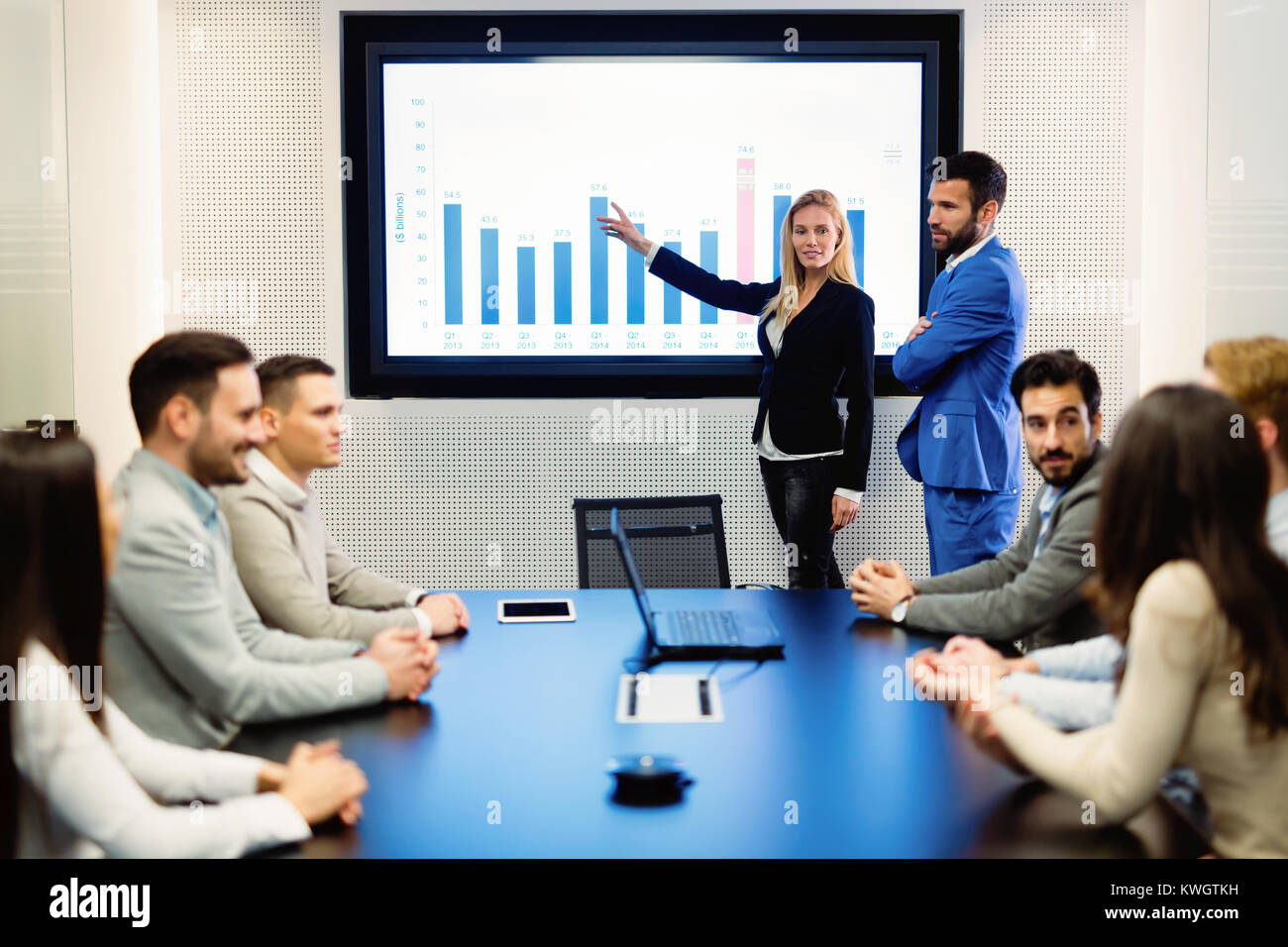 Picture of business seminar in conference room Stock Photo - Alamy