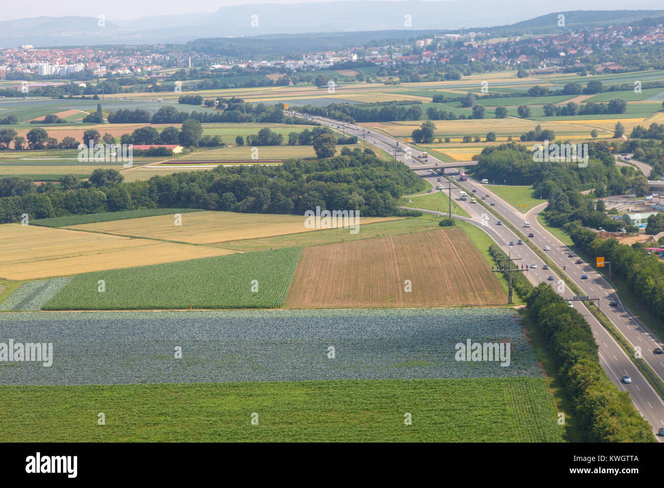 views of the European landscape from the plane Stock Photo - Alamy