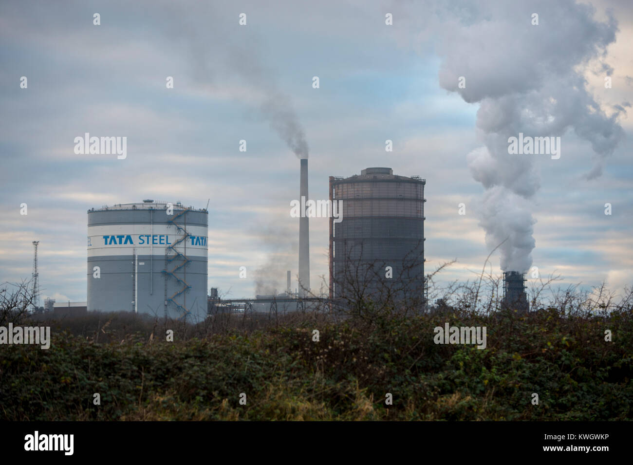 Tata Steel works at Port Talbot in Wales Stock Photo - Alamy