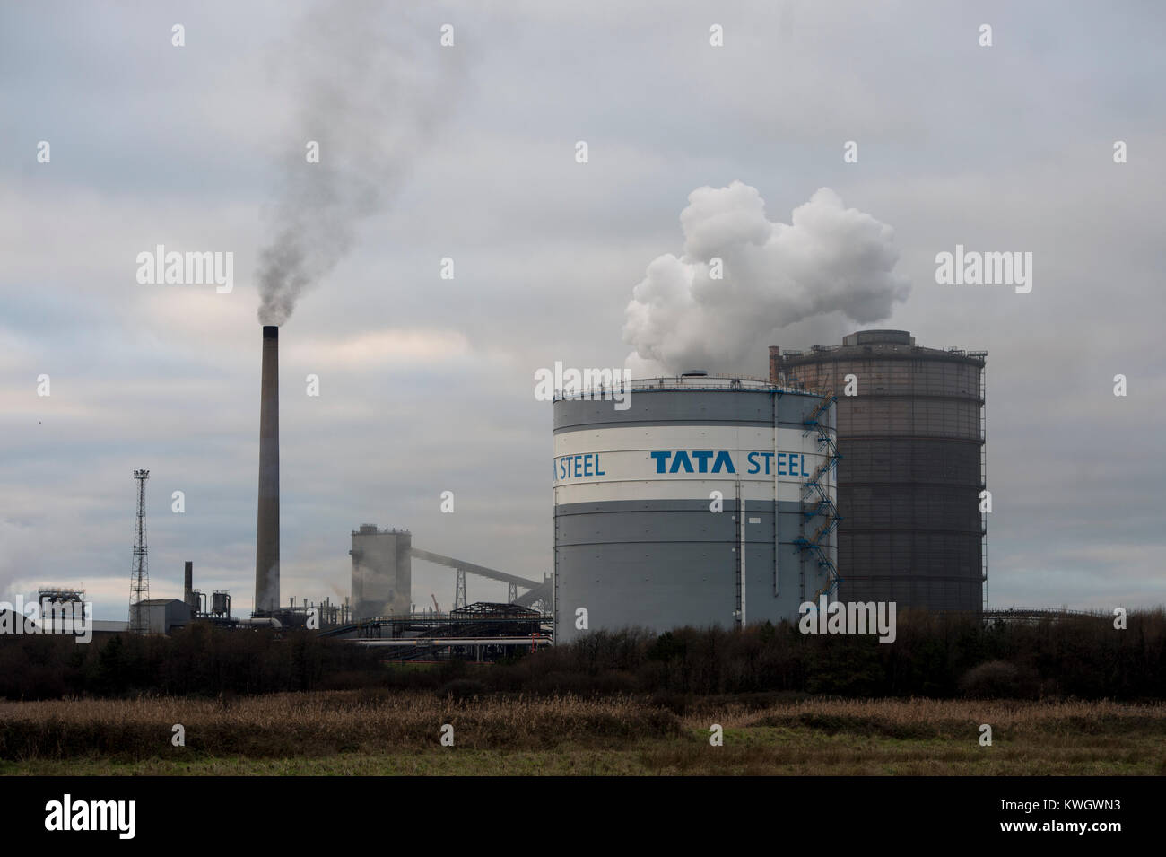 Tata Steel works at Port Talbot in Wales Stock Photo - Alamy