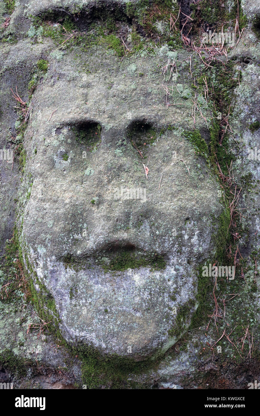 Bizarre Stone Head Stock Photo - Alamy