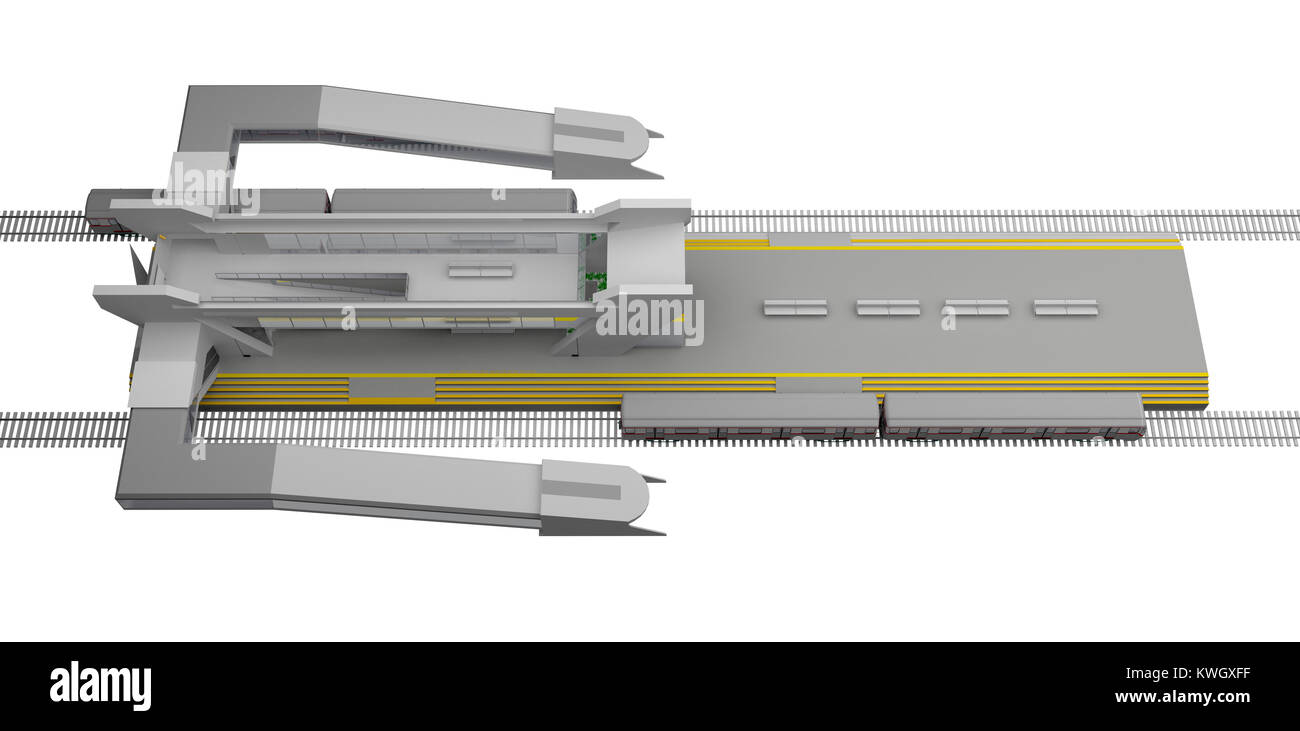 Train platform view Cut Out Stock Images & Pictures - Alamy