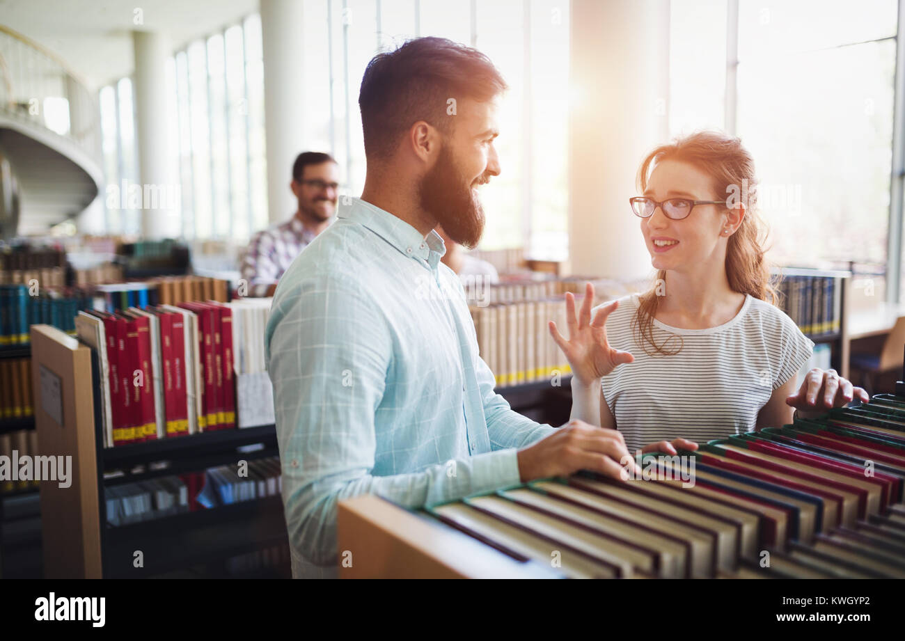 Teens studying together hi-res stock photography and images - Alamy